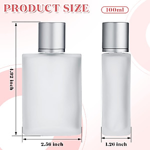 6 Pcs Frosted Glass Bottle 100ml Perfume Atomizer Dispenser Refillable Spray Empty Perfume Bottles Fine Mist Atomizer Cosmetic Container for Women Men Travel Essentials