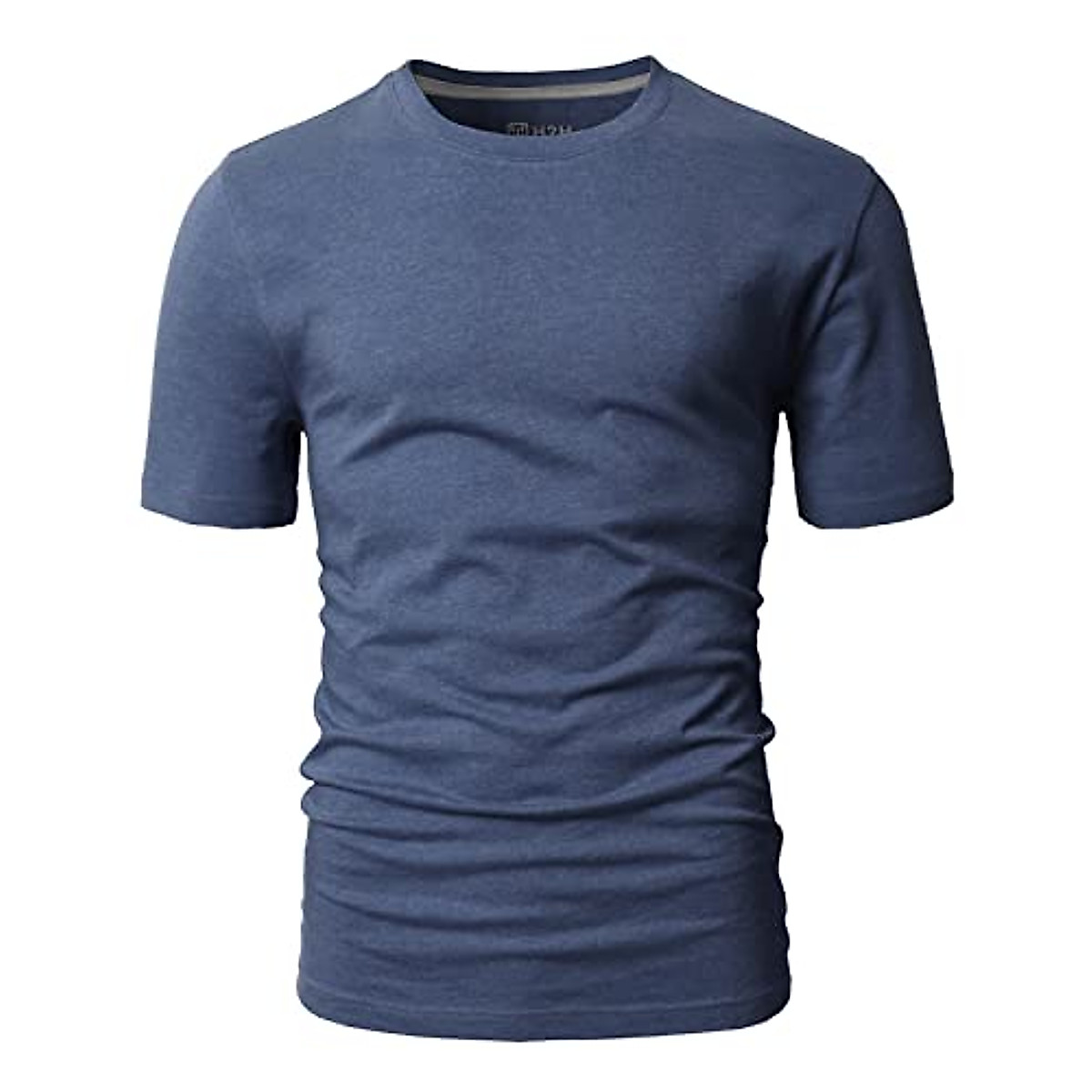 H2H Shorts Sleeve Crew Neck T-Shirts for Men DARKBLUE US L/Asia XL (CMTTS0198)