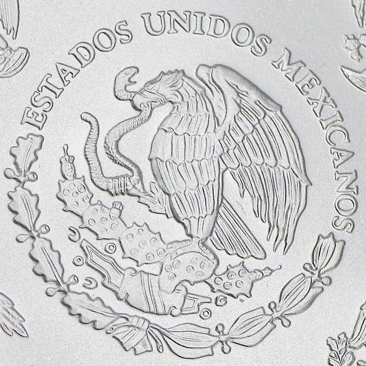 1982 - Present (Random Year) 1 oz Mexican Silver Libertad Coin Brilliant Uncirculated with Certificate of Authenticity - Moneda de Plata Pura de Ley 1 Onza BU