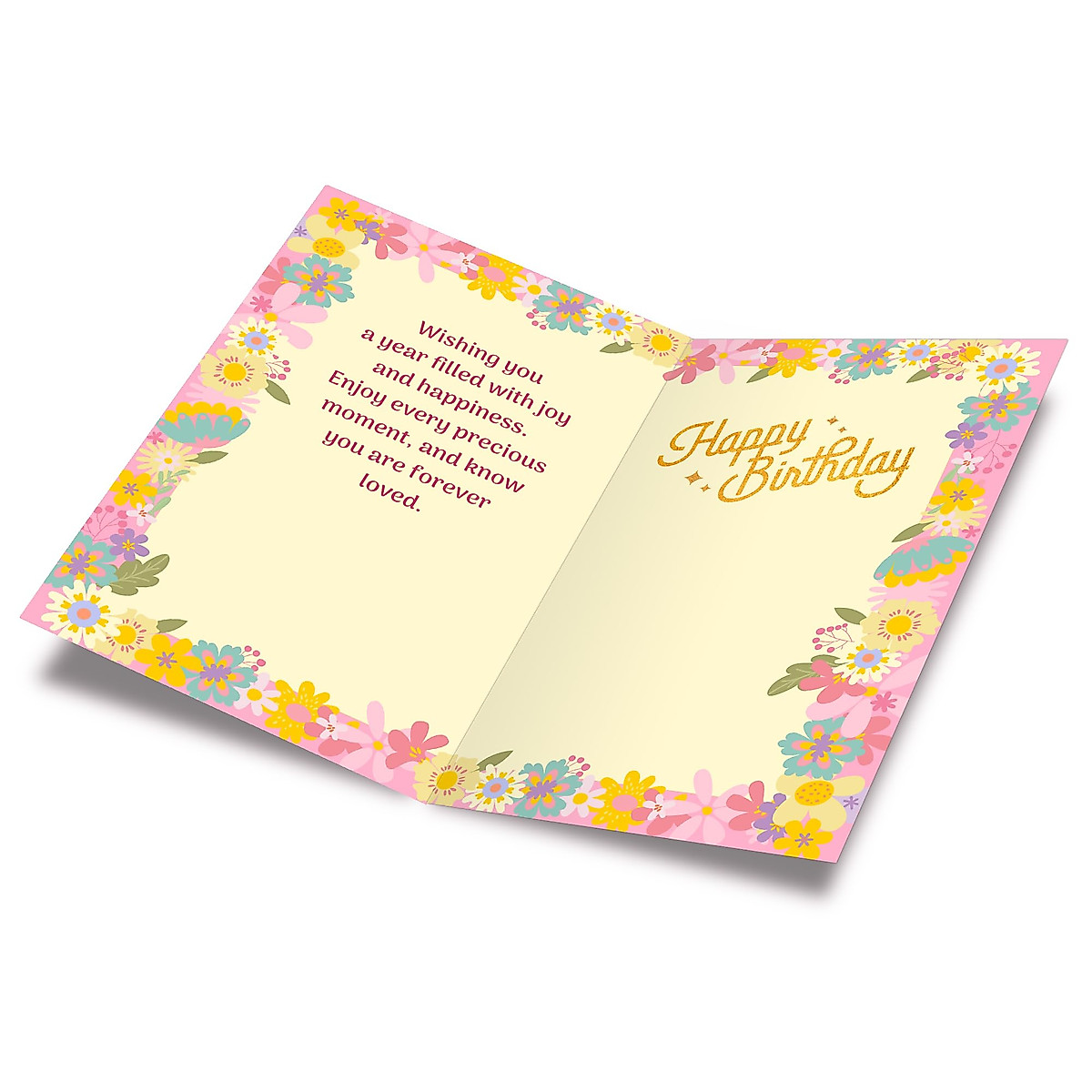 Prime Greetings Daughter Birthday Card, Made in America, Eco-Friendly, Thick Card Stock with Premium Envelope 5in x 7.75in, Packaged in Protective Mailer