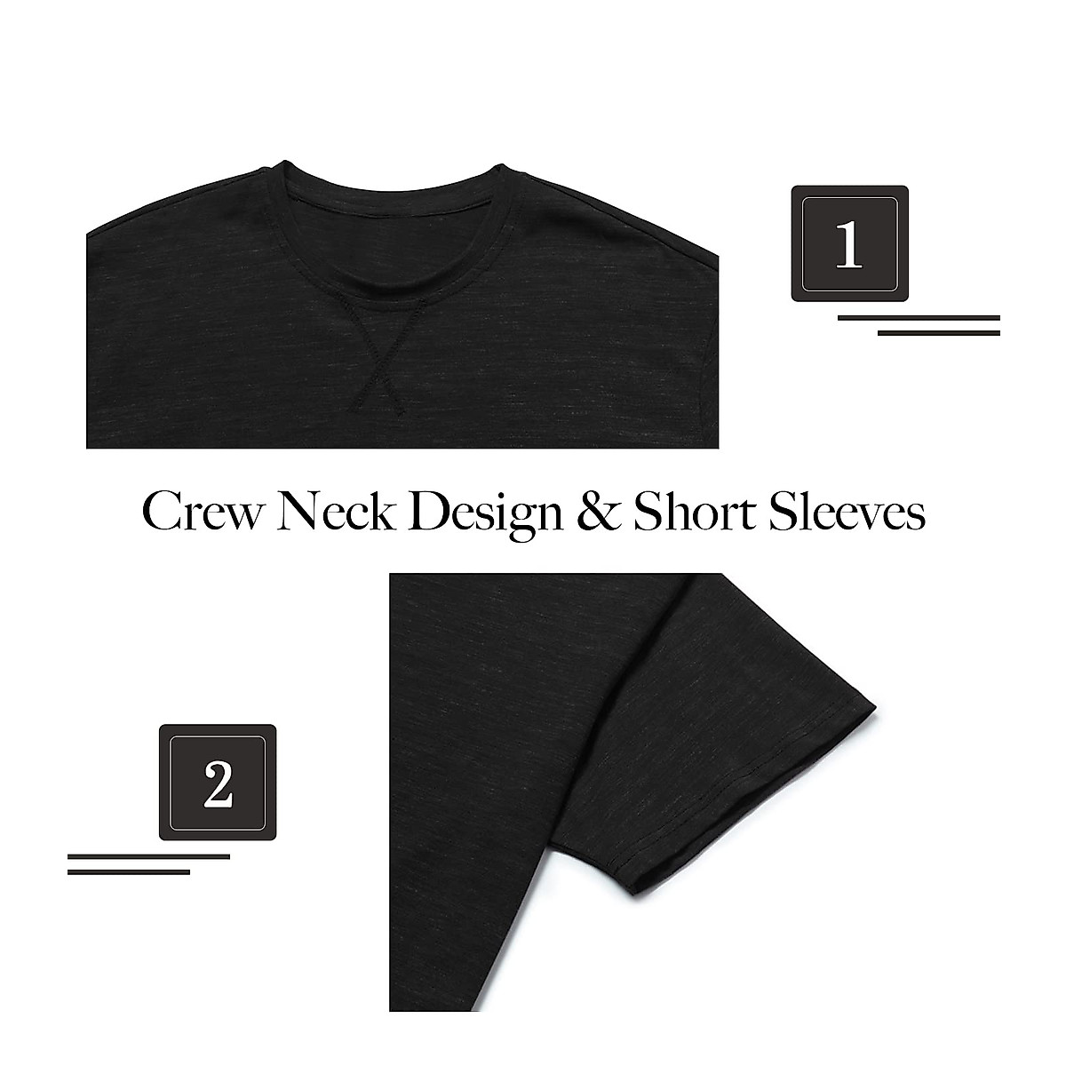 LETAOTAO Tall Mens Workout Shirts Hipster Slim Fit T-Shirts Longline Drop Cut Gym Muscle Tee