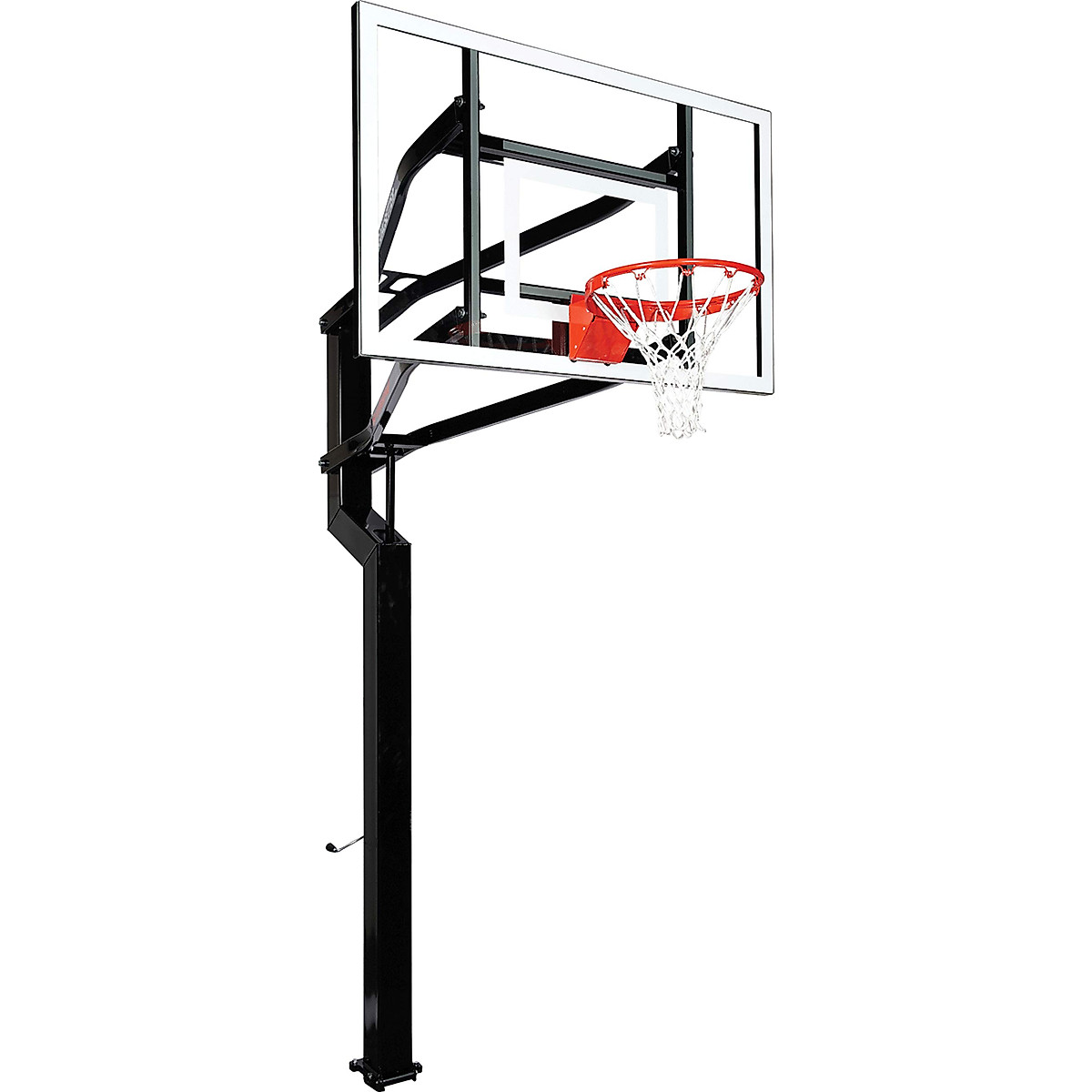 Goalsetter Captain In Ground Adjustable Basketball System with 60-Inch Glass Backboard and Flex Rim