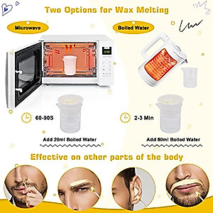 Auperwel 120g Wax Nose Wax Kit - Includes 30 Applicators for Quick & Painless Nose Hair Waxing, Perfect for Men and Women, Long Lasting Nose Hair Remover Wax Kit with 20-30 Uses - Black