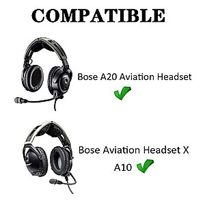 A20 Replacement Ear Pads Cushion Kit - for Aviation Headset X A10 A20/Headphones Repair Parts Earmuff Earpads