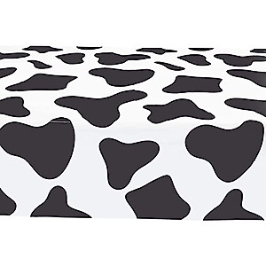 BLUE PANDA Cow Print Tablecloth for Farm Animal Party (54 x 108 in, 3 Pack)