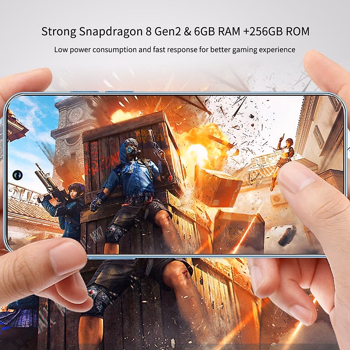C23 5G Unlocked Cell Phones, 6G+256GB Snapdragon 8 Gen 2 Octa-Core Android 13 Phone, 6.8" FHD+Display 120HzD 64MP AI Camera 4G/5G Smartphone 6000mAh Support Dual Sim TF Card Fingerprint Lock&Face ID