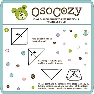 OsoCozy Bleached Birdseye Flat Cloth Diapers - 27.5 x 30.5 Inches, One-Layer Flat Cloth Baby Nappies Made of Soft, Durable 100% Birdseye Weave Cotton - White, 1 Dozen