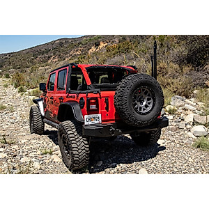 RAMPAGE PRODUCTS TrailGuard Rear Bumper for Jeep Wrangler JL | Tire Carrier, Steel, Black | 99513 | Fits 2018-2025 Jeep Wrangler JL/JLU