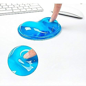 LetGoShop Silicone Gel Wrist Rest Heart-Shaped Translucence Ergonomic Mouse Pad Cool Hand Pillow Effectively Wrist Fatigue(Green)