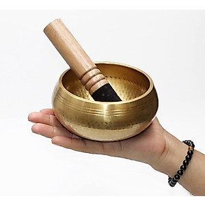 Tibetan Singing Bowl Set-For Meditation, Yoga, Sound Therapy, Spiritual Healing, Prayer, Mind and Body Relaxation (4.5")