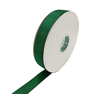 Abbaoww 1/2 Inch 50 Yards Solid Forest Green Grosgrain Ribbon Striped Ribbon for Wedding Decor Gift Wrapping DIY Projects