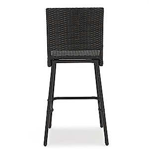 Christopher Knight Home Neal Outdoor Wicker Barstools, 4-Pcs Set, Dark Brown