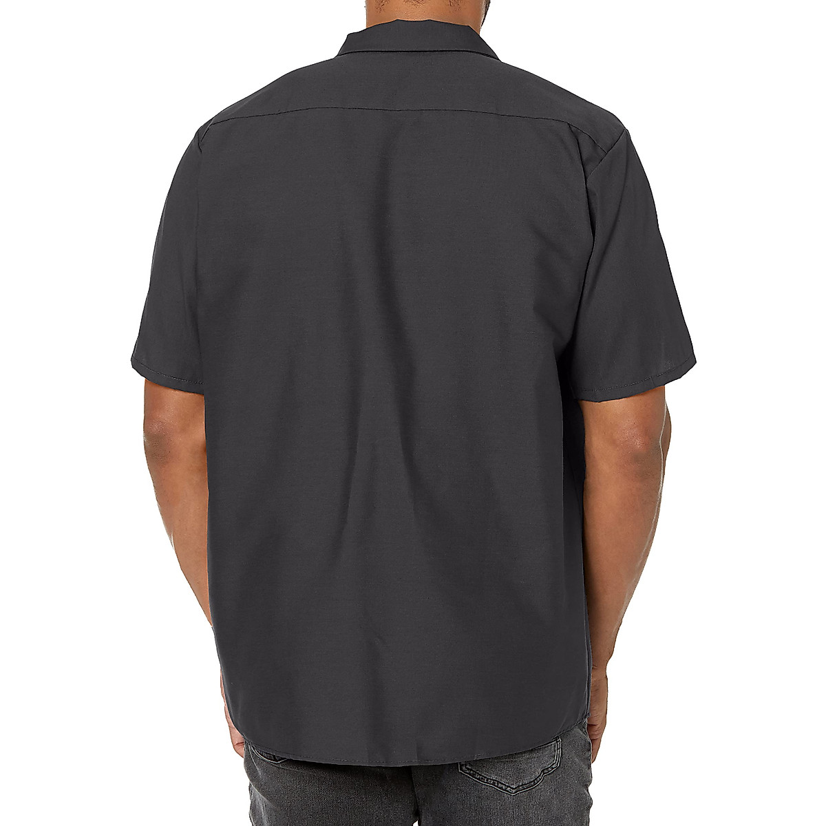 Red Kap Womens Industrial Shirt, Regular Fit, Short Sleeve Work Utility Button Down, Black, X-Large US