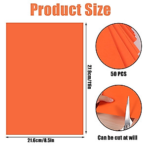 50 Sheets Orange Cardstock 8.5 x 11, 250gsm/92lb Orange Paper Thick Paper Cardstock Paper for Crafts, Christmas Cards Making, Invitations, Printing, Drawing, Scrapbook Supplies