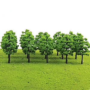 MANGOUSONG Miniature Trees,20Pcs HO OO Scale Model Trees Train Railroad Layout Diorama Scenery Miniature Tree Decoration for Train Railroad