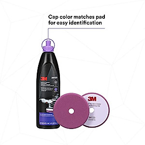 3M Perfect-It Random Orbital Polish, 34133, 1 Pint, Fast Cutting Polisher for Automotive Buffing & Polishing, High-Gloss Finish
