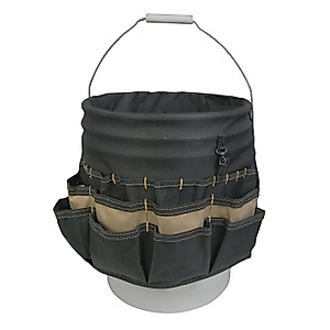 Custom Leathercraft1119 Bucket Caddy Organizer, 48 Pocket