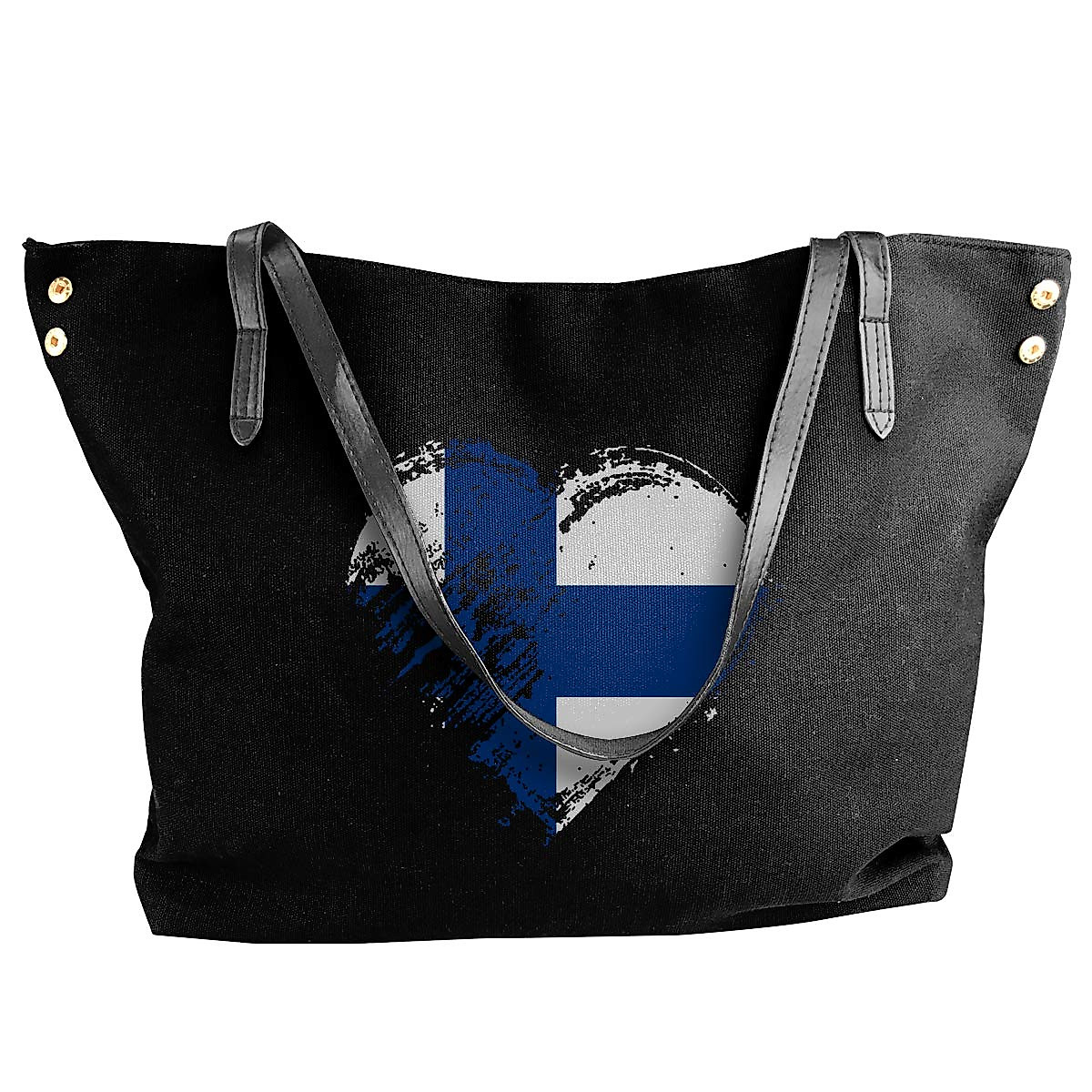 Grungy I Love Finland Heart Flag Womens Shopping Funny Style Shoulder Pack Handbag Bags