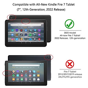 REASUN Case for Kindle Fire 7 2022 Release, Ultra Clear Soft Flexible Transparent TPU Shell Case Skin Bumper Back Cover for All-New Amazon Kindle Fire 7 Tablet 12th Generation 2022 Release, Clear