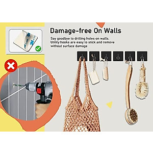 Matte Black Towel 5 Packs Hooks Bathroom Coat Hook Stainless Steel for Towel Robe,Clothes Cabinet Closet Wall Hook for Bedroom Kitchen Hotel Pool.