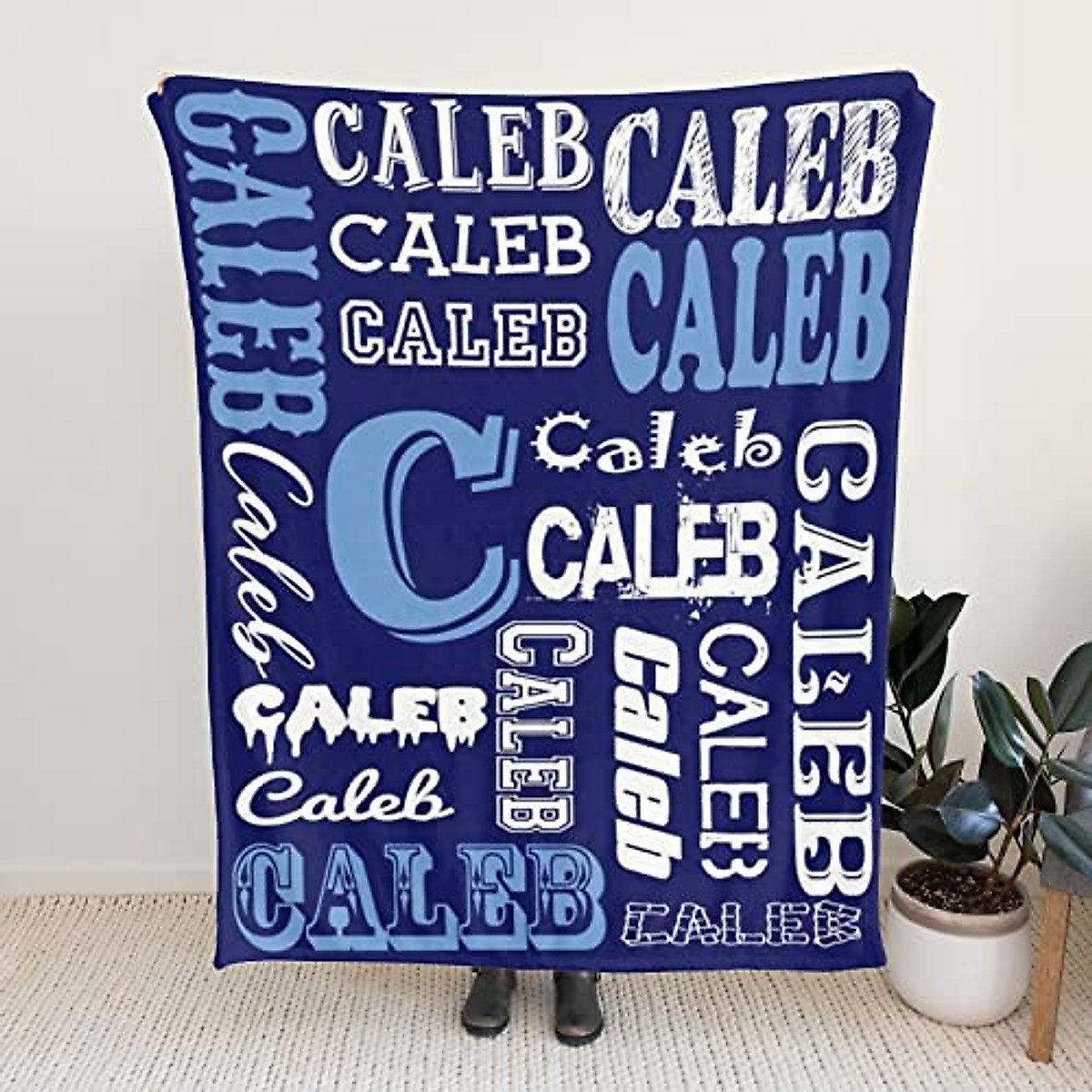 HSSQMH Custom Blankets for Baby Girls Boys Personalized Baby Blankets with Name Personalized Blankets for Kids Customized Blankets with Name Gift for Birthday Christmas Wedding Valentines Day