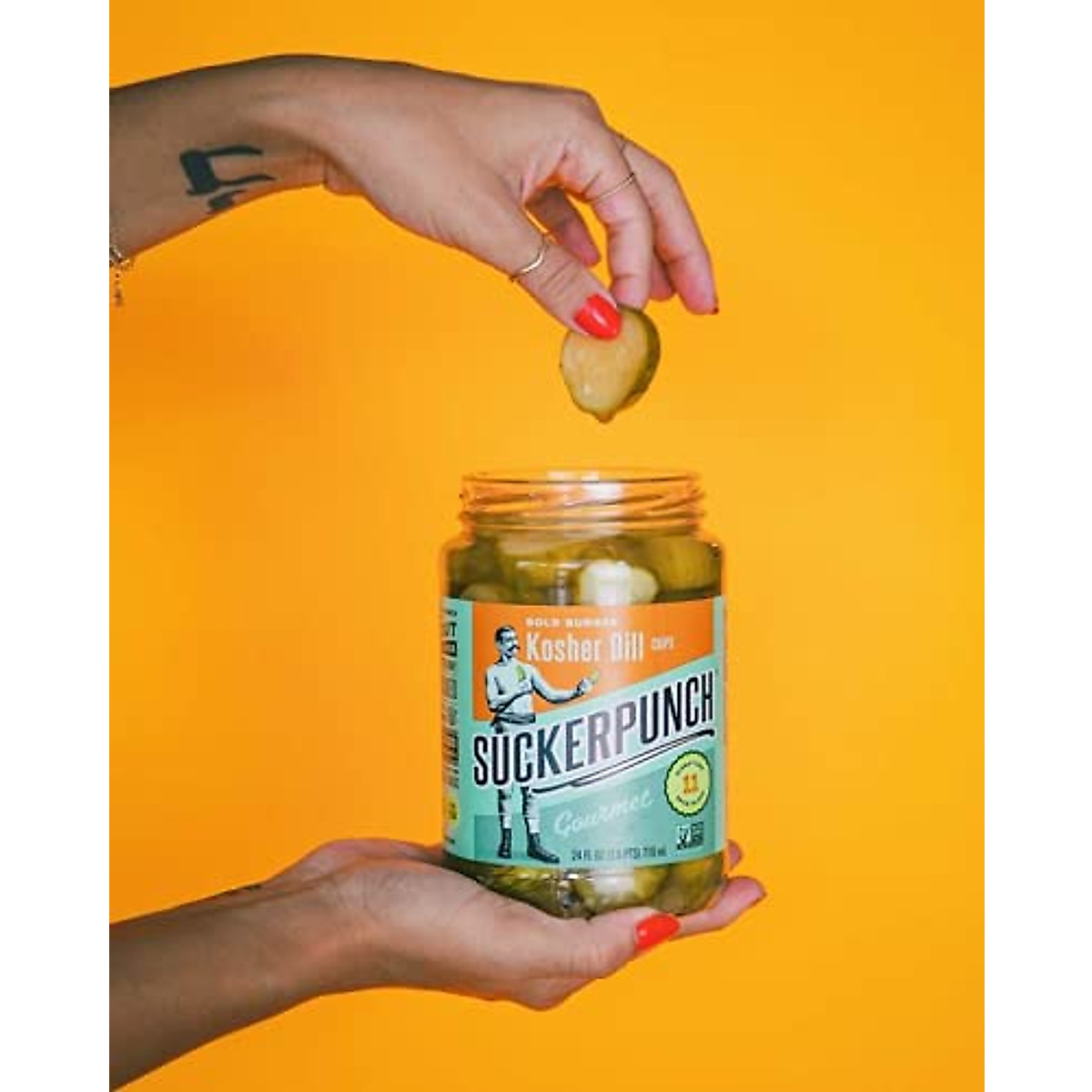 SuckerPunch Pickles | Variety 2-Pack | 24 Ounce Jars | Kosher Dill 2-Pack | Dill Chip + Dill Whole | Non-GMO