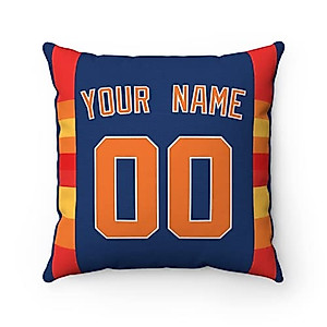 INAOO Throw Pillow Custom Any Name Number Personalized Gifts for Houston