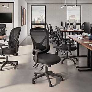 STAPLES Carder Mesh Back Fabric Computer and Desk Chair, Black, 2/Pack (59236-CCVS)