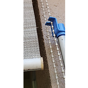 SMART REACHER Extension Pole Hook Attachment-Open/Close Plantation Shutter Louvers-Window Blinds/Shades-Ceiling Fan Pull Cord/Bead Chain-AC Vent-Hang String Lights-Baskets-Feeders-(Pole Not Included)
