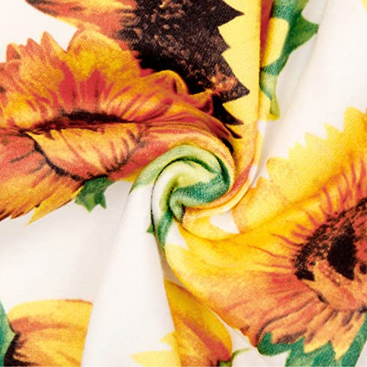 Little Girls Summer Dress Toddler Yellow Sunflower Dresses Ruffled Sleeveless Floral Sundress Baby Boho Holiday Beach Dress Size 6T/1476