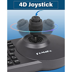 FoMaKo PTZ Camera 20X Optical Zoom HDMI PTZ Bundle with PTZ Controller PoE Keyboard,Contains 3 Items(FMK20SDx2+KC608)