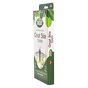 Enoz BioCare Gnat Stix for Fungus Gnats and Aphids, Pest Control for Plants and Greenhouses, Safe & Effective, 12 Pack