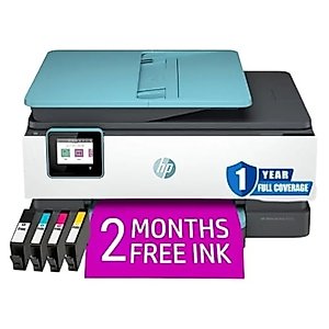 HP OfficeJet Pro 8028e All in One Wireless Printer Scanner Copier Fax Inkjet Print 2.7 Inch Touchscreen 2 Months of Instant Ink 20 ppm Black 10 ppm Color Home Office Use (Renewed)