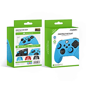 ECHZOVE Xbox Series X/S Controller Silicone Cover Case, Rubber Skin for Xbox Series X/S Controller with Thumb Grips - Blue