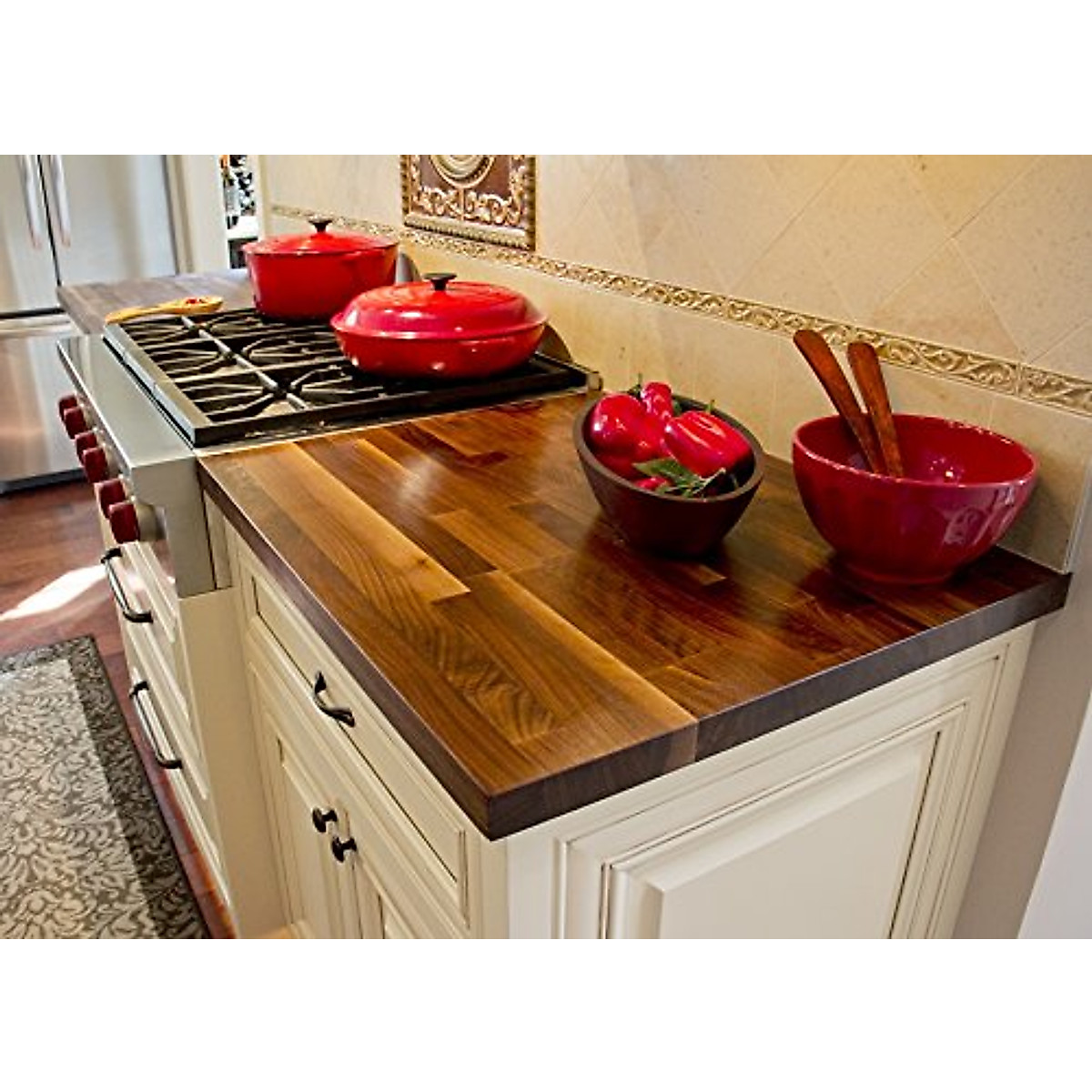 John Boos WALKCT-BL3625-V Blended Walnut Counter Top with Varnique Finish, 1.5" Thickness, 36" x 25"