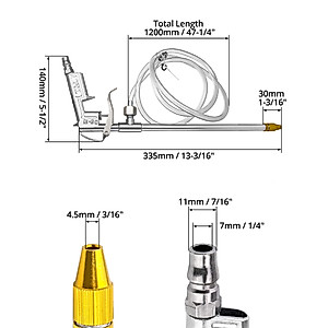 QWORK Spray Gun, 2 Pack Aluminum Pneumatic Air Engine Cleaning Washer Gun Kit Tool, 1/4"