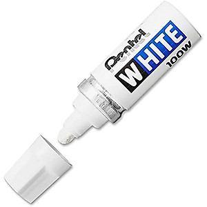 Pentel® Felt Tip White Marker, Broad Point