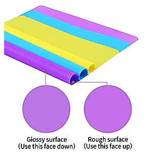 3 Pack Silicone mat Large Silicone Sheets for Crafts, Liquid, Resin Jewelry Casting Molds Mat, Silicone Placemat 15.7” x 11.8” (Blue& Purple & Yellow)