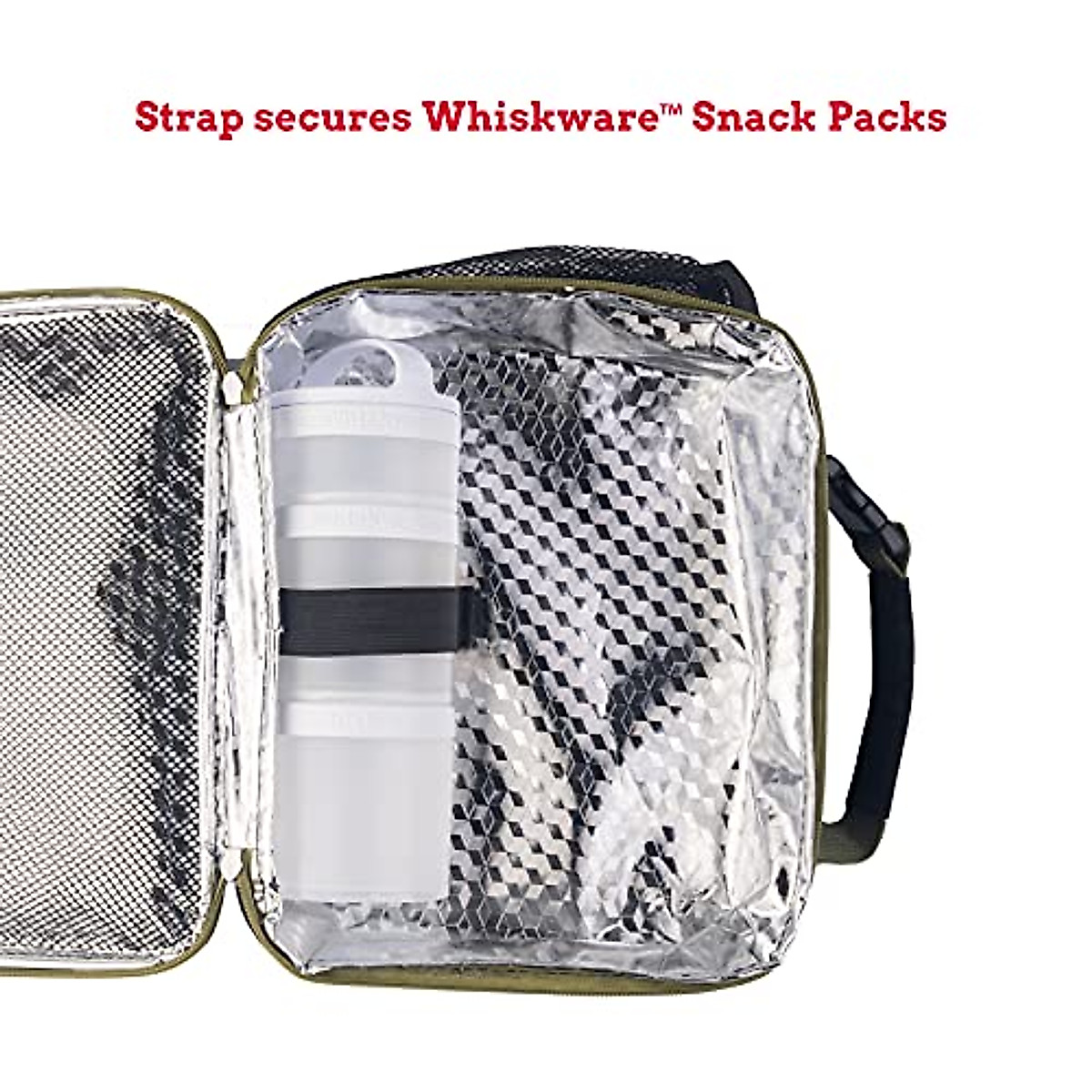 Whiskware Insulated Soft Cooler Lunch Box for School, Work, and Travel, One Size, Navy