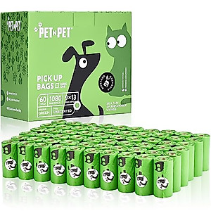 Pet N Pet Dog Poop Bag, Dog Poop Bags Rolls, Dog Bags, Doggie Poop Bags, 38% Plant Based & 62% PE Dog Waste Bags, Extra Thick Doggy Poop Bags, Cat Poop Bags, Dog Bag, Pet Waste Bags, Doggie Bags