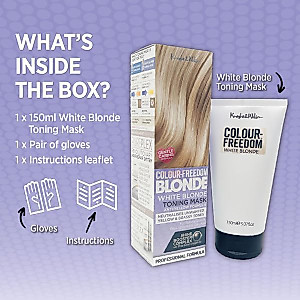 Blonde Hair Toner. Professional Deep Conditioning Hair Mask that Neutralizes Yellow & Brassy Tones. Cruelty Free & Vegan. By Knight & Wilson. 5.07 Fl Oz