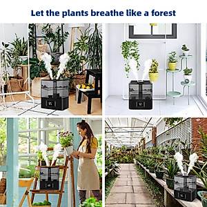 6L Humidifiers for Bedroom Large Room, Cool and Warm Mist Humidifiers for Nursery & Plants, Mist Top Fill Desk Humidifiers Essential Oil Diffuser with Adjustable Mist,360°Nozzle，Auto Shut-Off-Black