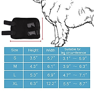 ABLAZEZAI Dog Front Leg Brace Protects Wounds, Dogs Leg Compression Joint Wrap for Recovery, Pair of Dog Elbow Brace Prevents Injuries, Pet Leg Hock Protector Sleeve for Dogs (XL)