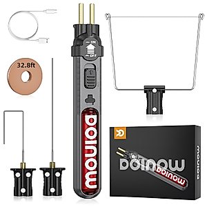 DOINOW 6 in 1 Cordless Hot Wire Foam Cutter Kit, Upgraded Hot Knife Foam Cutter, LED Light & USB-C Charging, 1022℉ Foam Cutter Tool for Small Project, Styrofoam Carving, Crafting