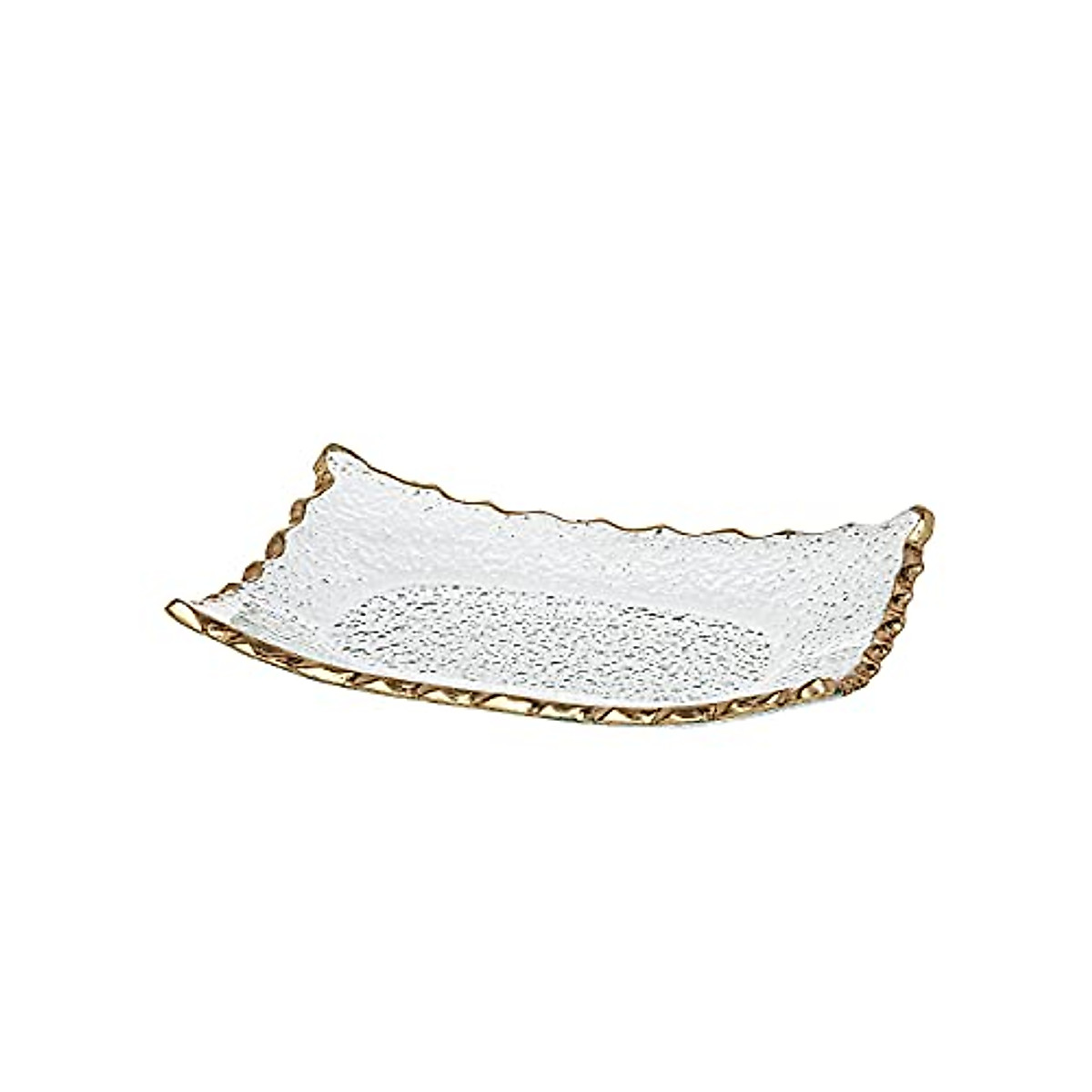 Godinger Serving Tray Platter Gamma Gold - 8x6 Inches