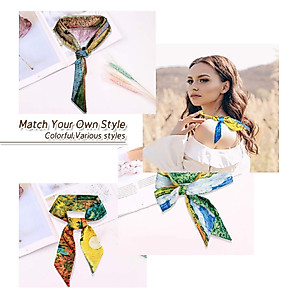 AUHOKY 6Pcs Bag Handbag Handle Ribbon Scarf Hair Band Neckerchief(6 Styles,A)