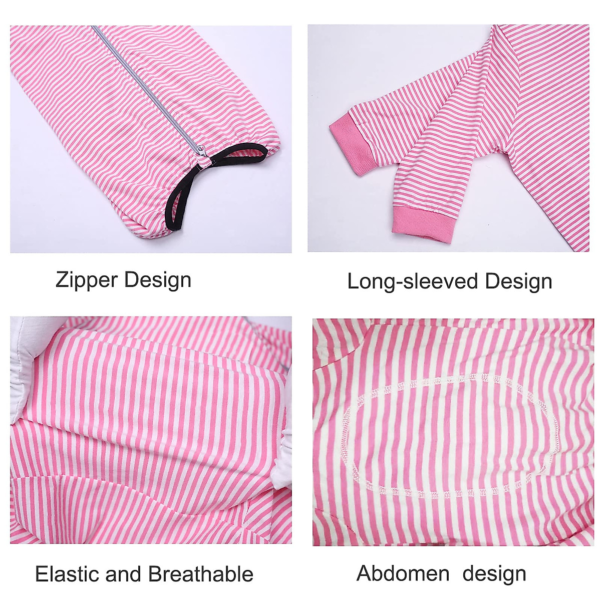 Yeapeeto Dog Onesie Surgery Recovery Suit for Large Medium Bodysuit Dogs Pajamas PJS Full Body for Shedding, Prevent Licking, Wound Protection, Cone Alternative (4X-Large (Pack of 1), Pink)