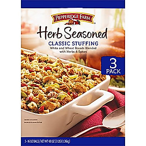 Pepperidge Farm Herb Seasoned Classic Stuffing, 16 Oz (Pack of 3)