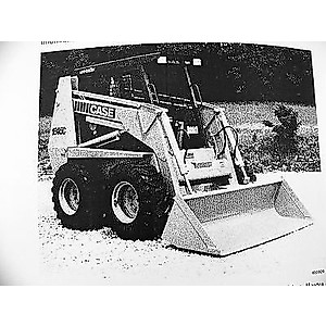 J I Case 1845C Uni Loader Parts and Operators Manual Catalog Skid Steer Assembly
