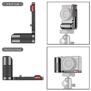 ZV-1 Camera Handle Grip Bracket for Sony ZV-1 Camera, Support Vertical Tripod Mount YouTube Video Shooting ZV1 Vlogging Accessories, w Base Microphone/Fill Light Extension Cold Shoe Mount